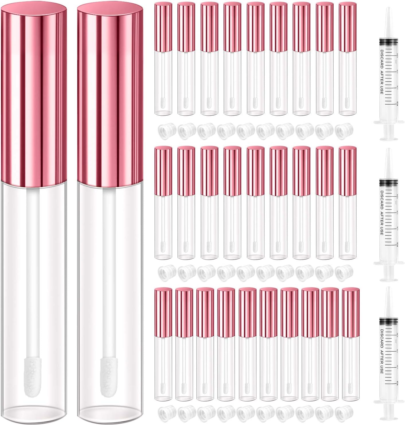 Amazon.com: Patelai 50 Pieces Empty Lip Gloss Containers Lip Gloss ...