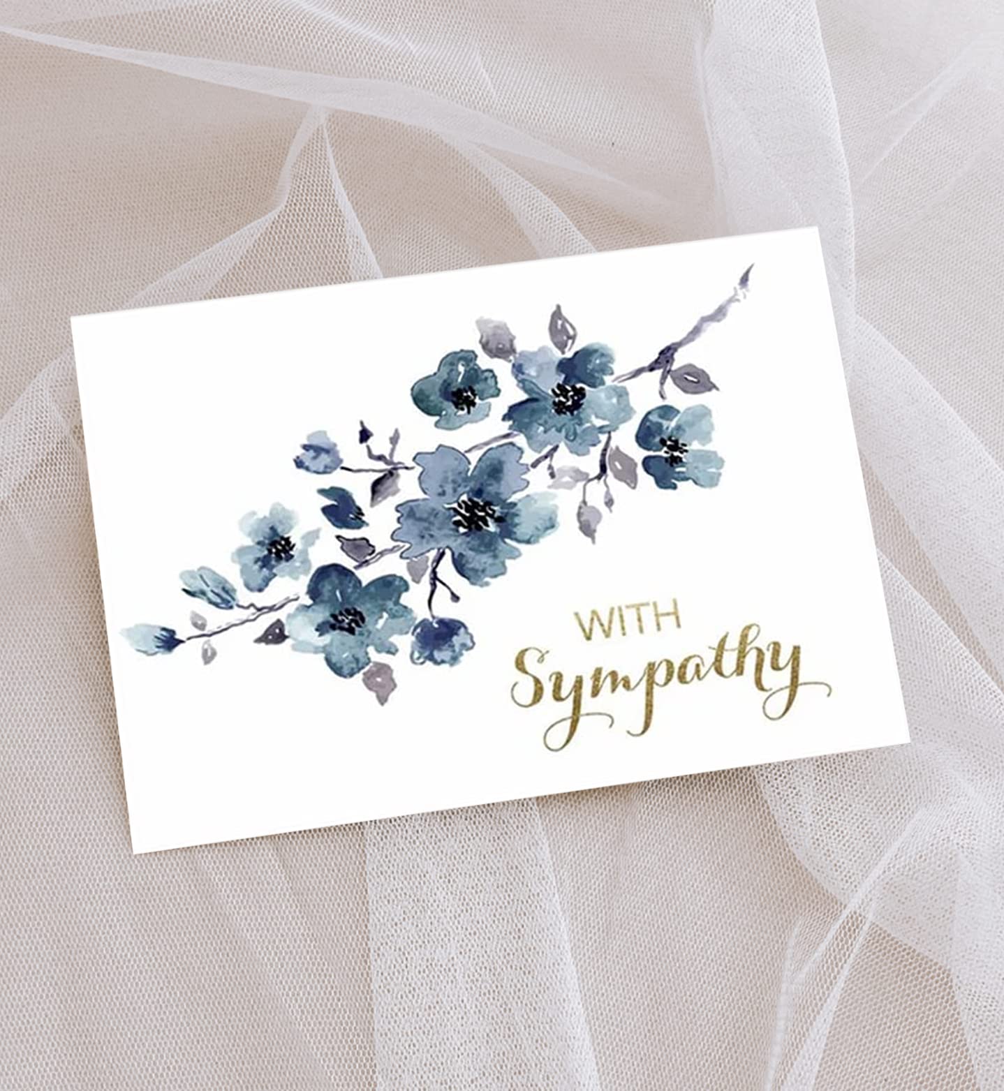 Snapklik.com : Blushing Blue Sympathy Card Condolence And Bereavement ...