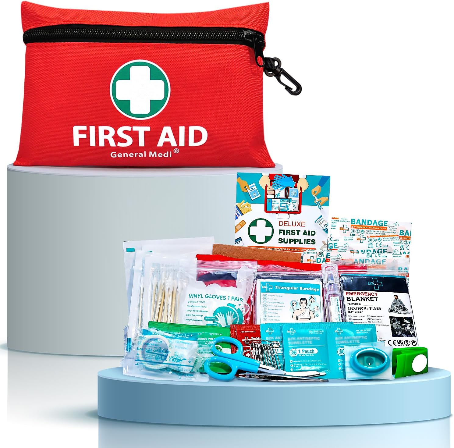 Amazon.com: Mini First Aid Kit - 120 Piece Small Waterproof Hard Shell ...