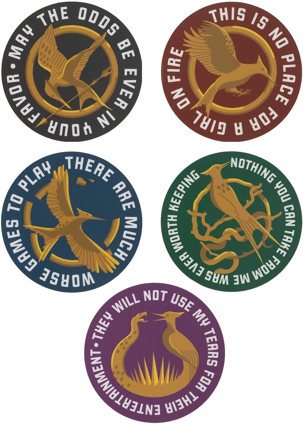 Amazon.com: The Hunger Games: Mockingjay Icon Stickers - Set of 5 ...