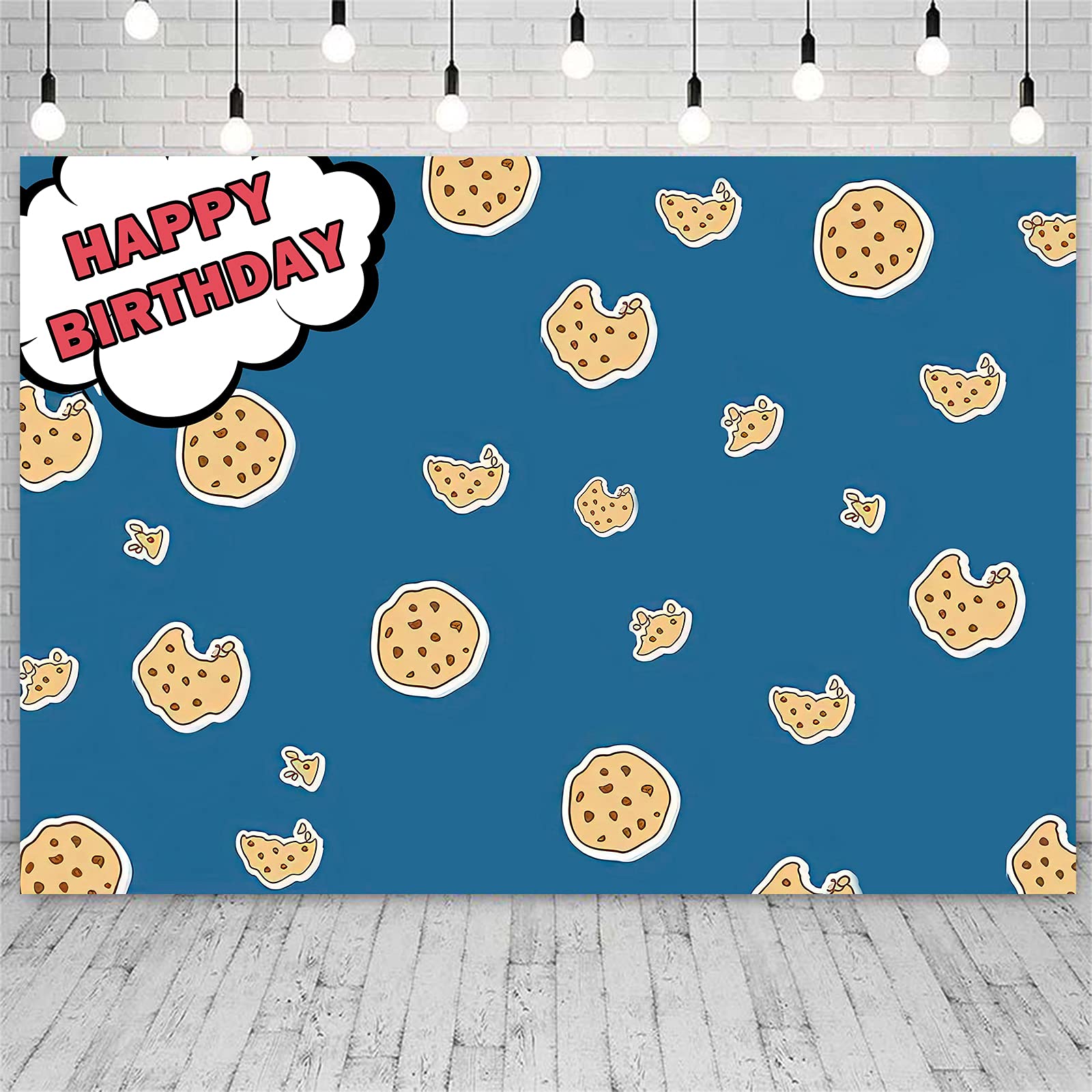 Buy Blue Cookie Backdrop Happy 1st Birthday Party Photography ...