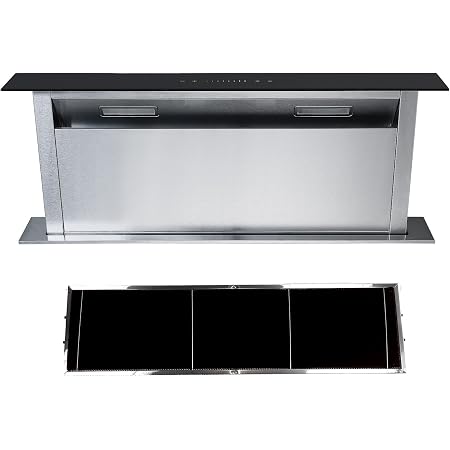 Cookology 90cm Downdraft Cooker Hood Kitchen Island Extractor Fan ...