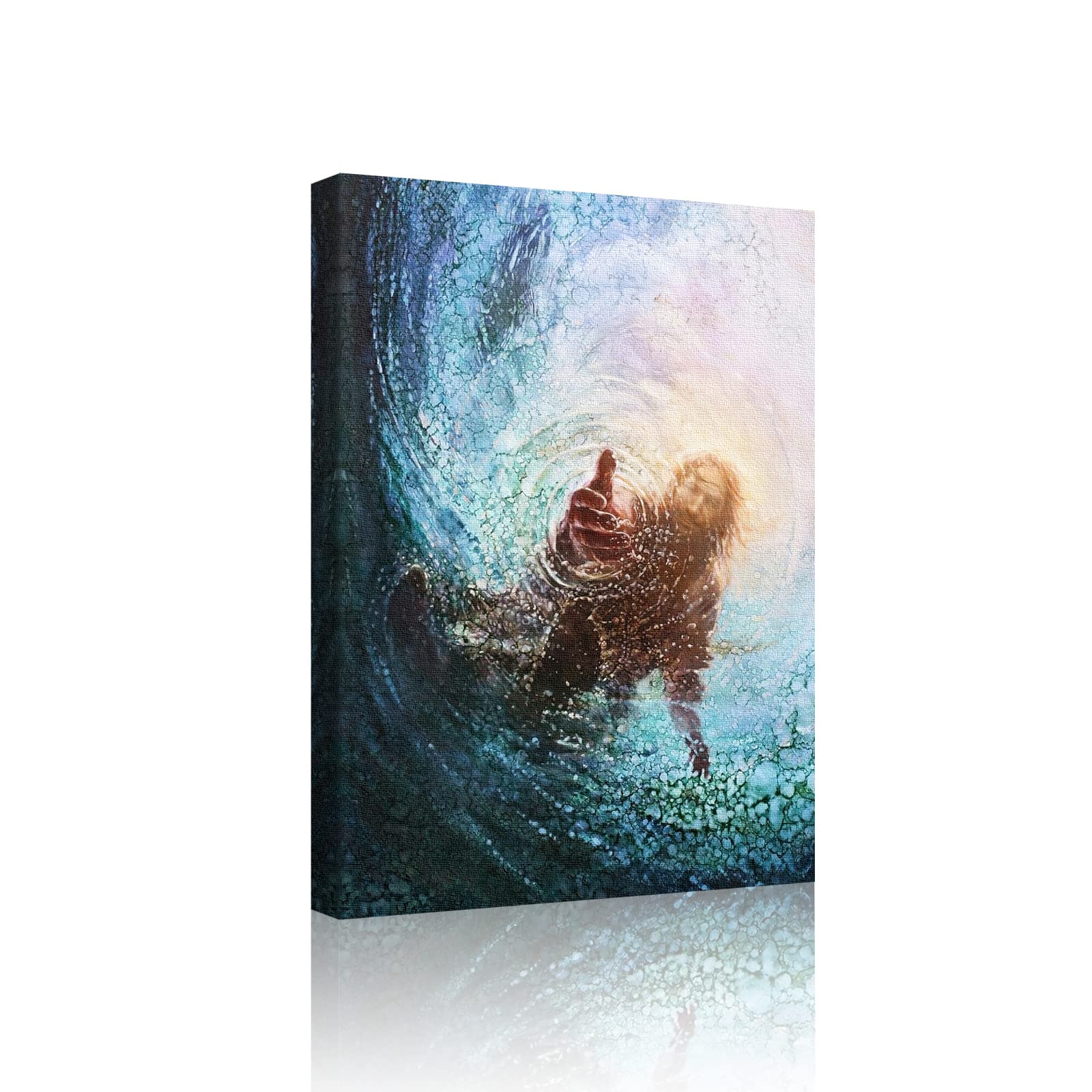 Amazon.com: Jesus Christ Canvas Wall Art Jesus Saving Peter from ...
