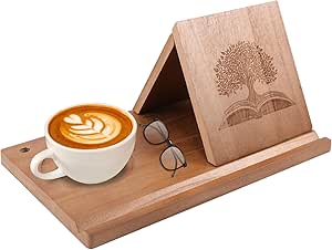 Amazon.com: LYOOmaLL Wooden Small Bookshelf, Triangle Book Holder Stand ...