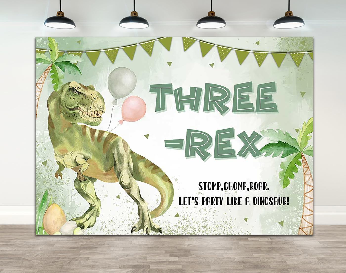 Amazon.com : Ticuenicoa 7×5ft Three-rex Birthday Backdrop for Boys ...