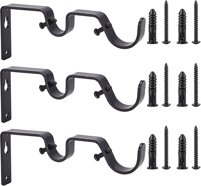 Amazon.com: Ycolnaefllr Set of 3 Oil Rubbed Bronze Double Rod Holders ...