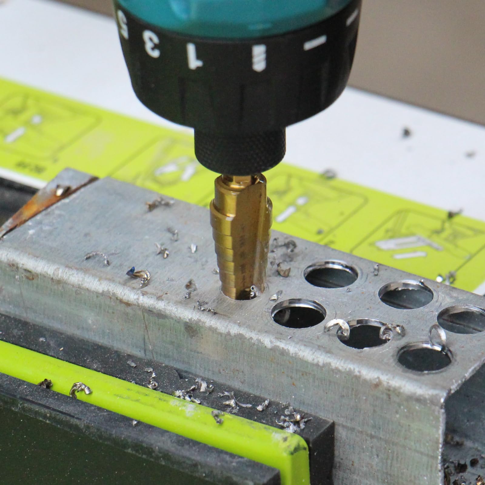 Snapklik.com : HSS Straight Groove Step Drill Bits, 1/8" - 1/2" Unibit ...