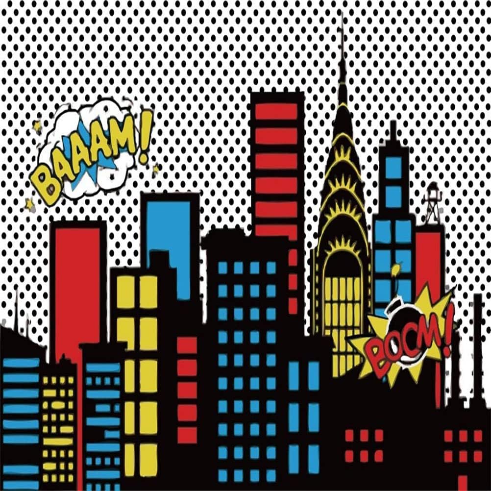 Amazon.com : AOFOTO 8x8ft Super City Backdrop Night Urban Manor ...