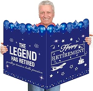 Amazon.com : Jumbo Retirement Card Decorations for Men Women,Extra ...