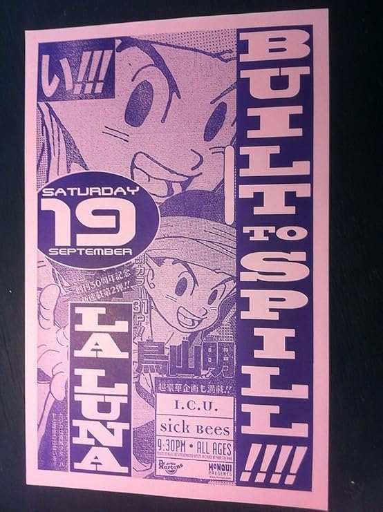 Built To Spill Rare Portland Oregon Original Lu Luna Concert Tour Gig ...