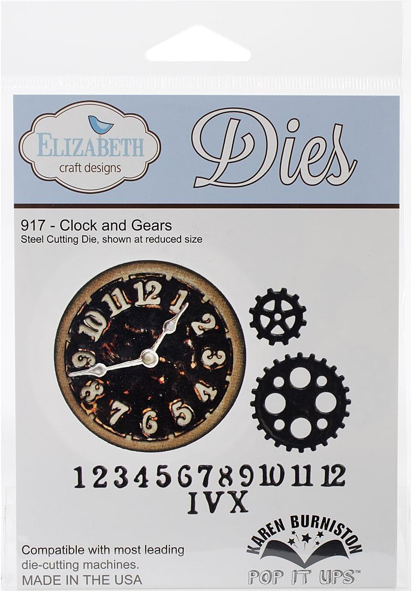 Amazon.com: Elizabeth Craft Designs Metal Die-Clock and Gears
