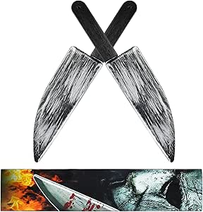 Amazon.com: GYQMBT Knife Prop, 2 PCS Halloween Plastic Fake Knife ...