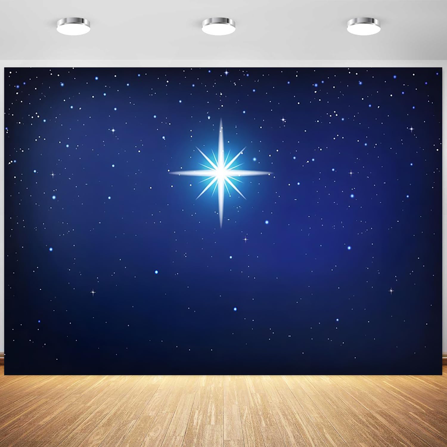 Amazon.com : 7x5ft Night Star Backdrop Starry Sky Holy Bethlehem Star ...