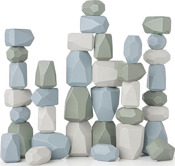 Amazon.com: Comfy Cubs Stacking Rocks 36 Pieces, 36 Months+ ...