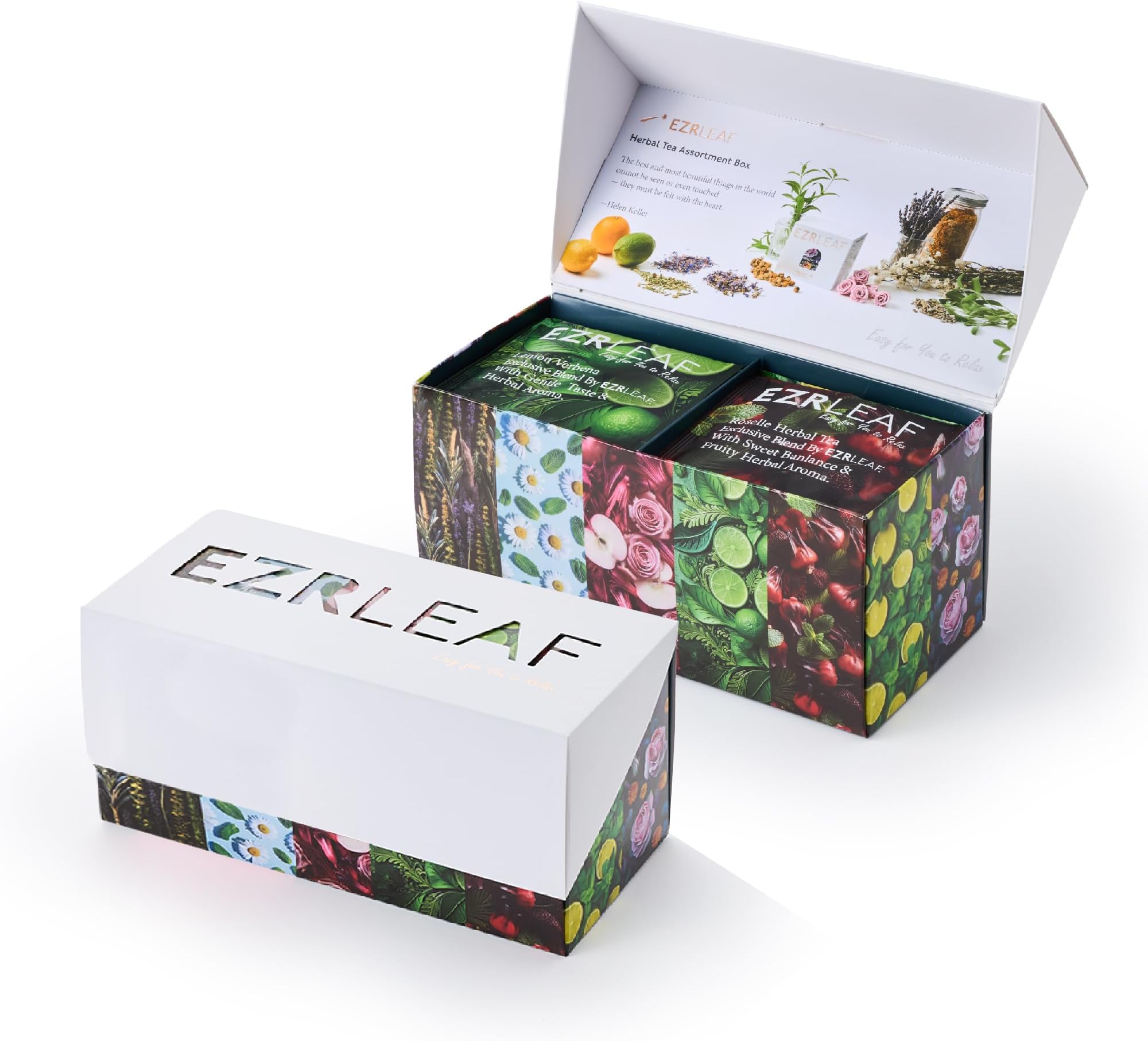 Amazon.com : EZR Leaf Herbal Tea Assortment Box 22CT, Presentation ...