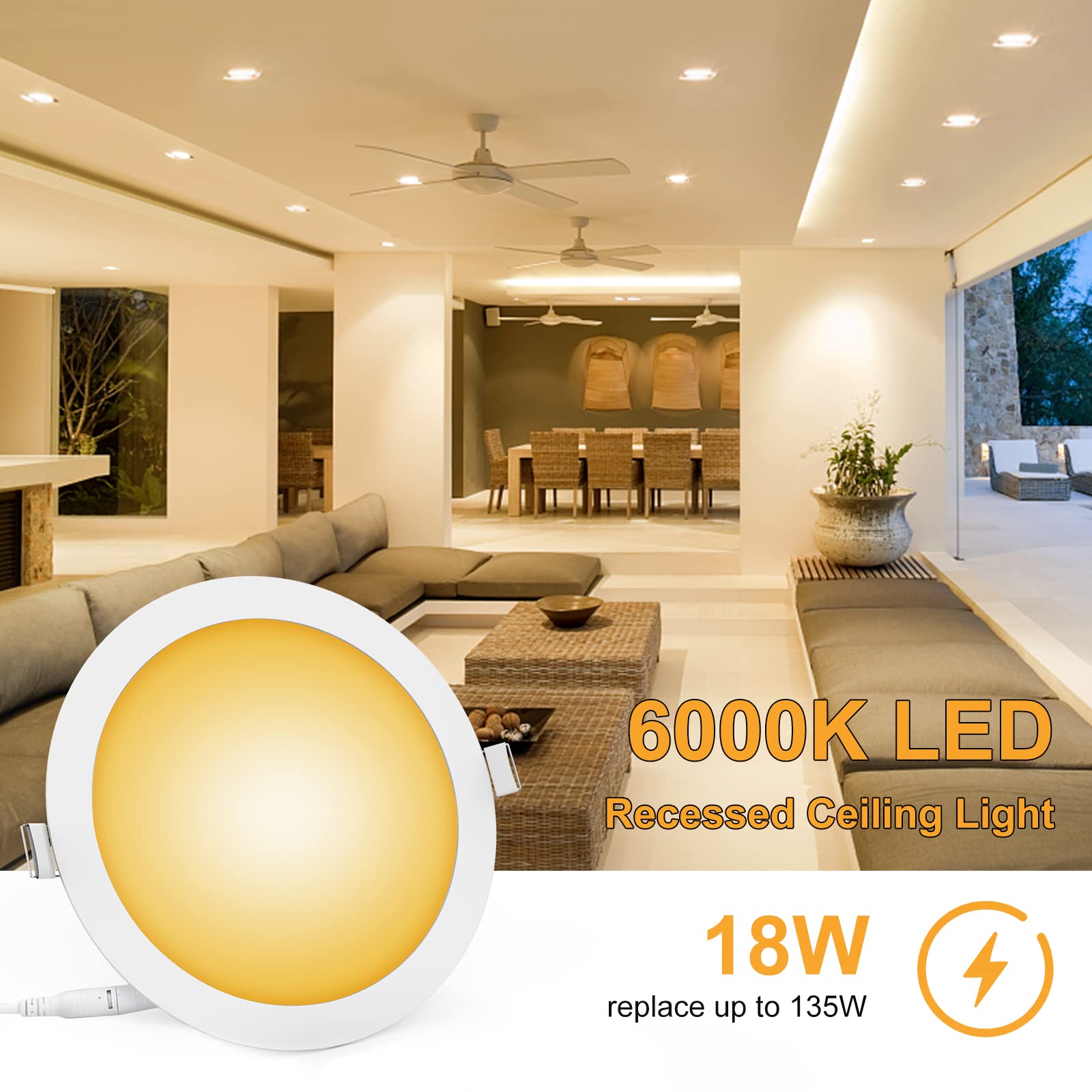 Replacement 7 Inch Recessed Can Light Housings