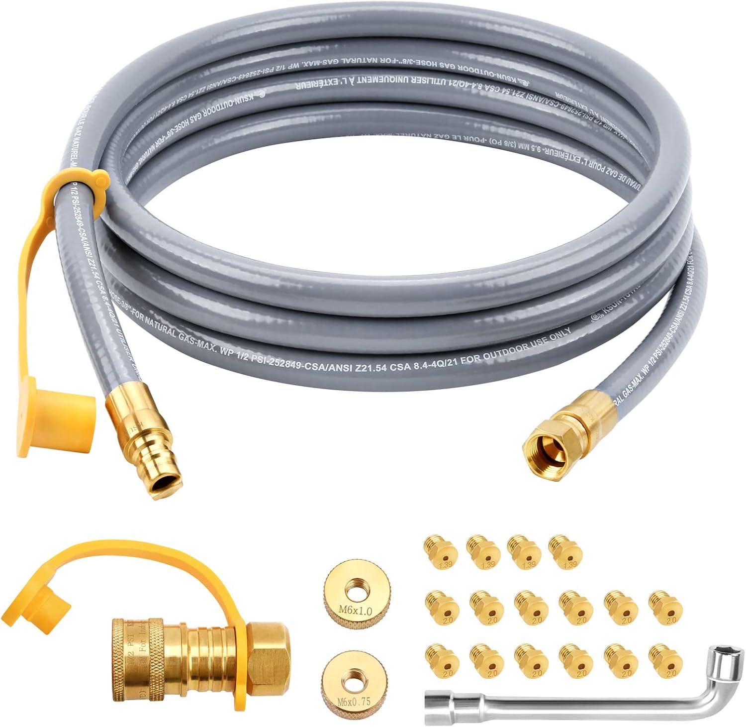Amazon.com : GasSaf 10FT Natural Gas Conversion Kit, 3/8" ID Natural ...