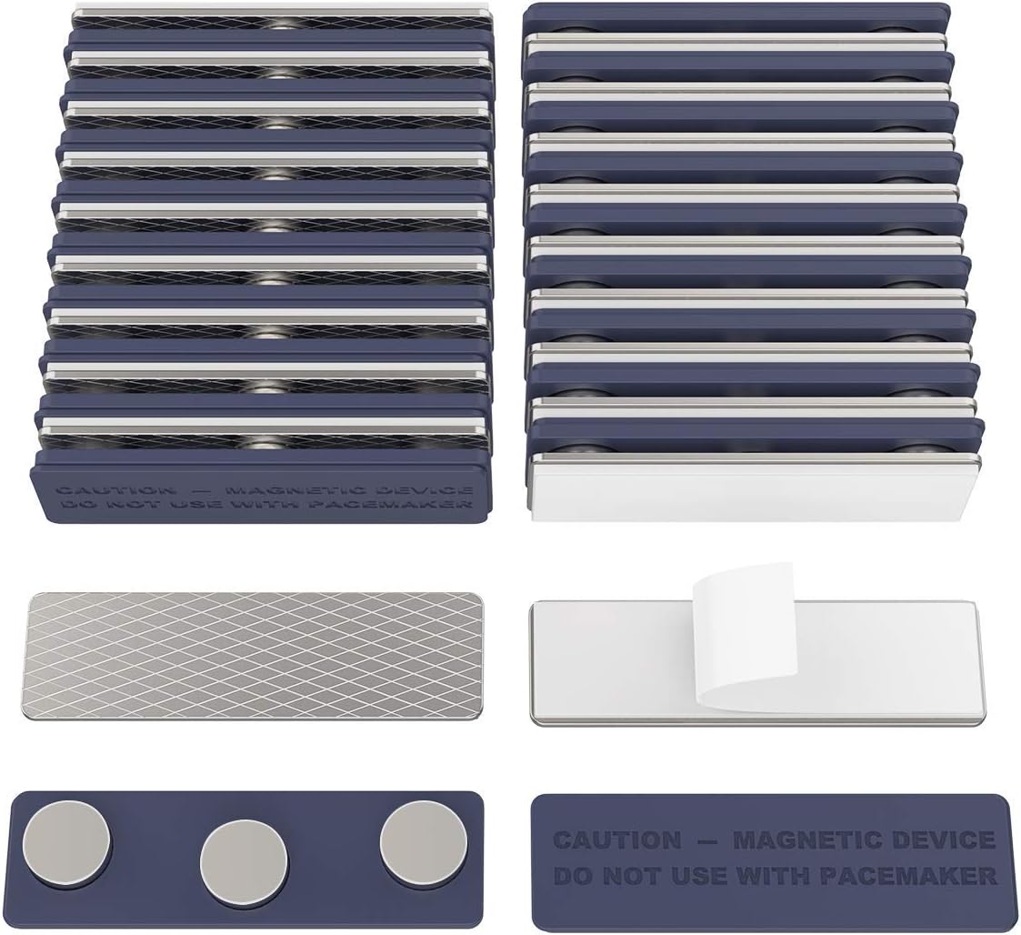KASTWAVE Magnetic Name Tag, Magnetic Badge Holder for Clothes, Metal ...