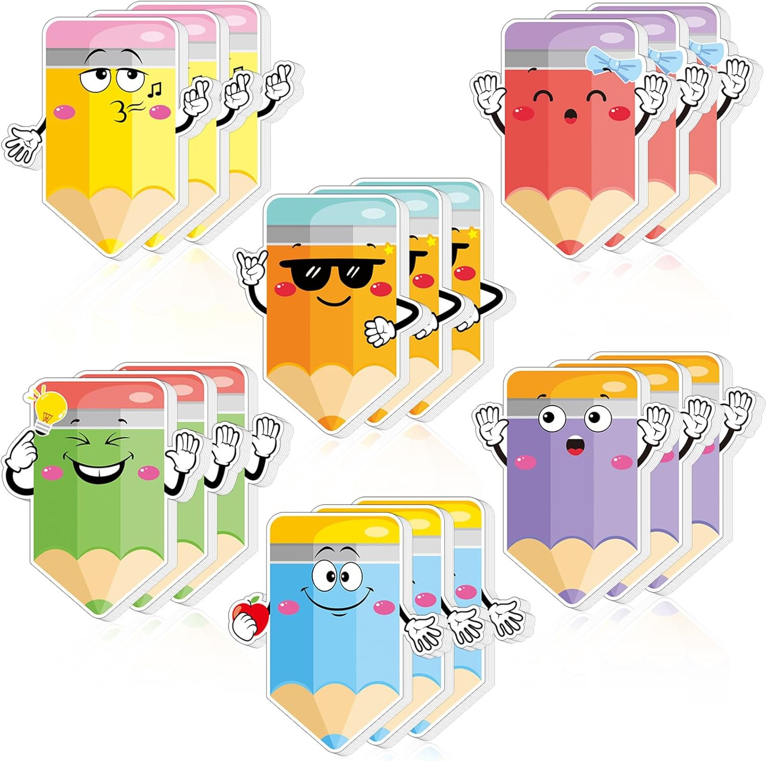 Amazon.com : 540 Sheets Pencil Sticky Notes Cute Self Sticky Notepads ...
