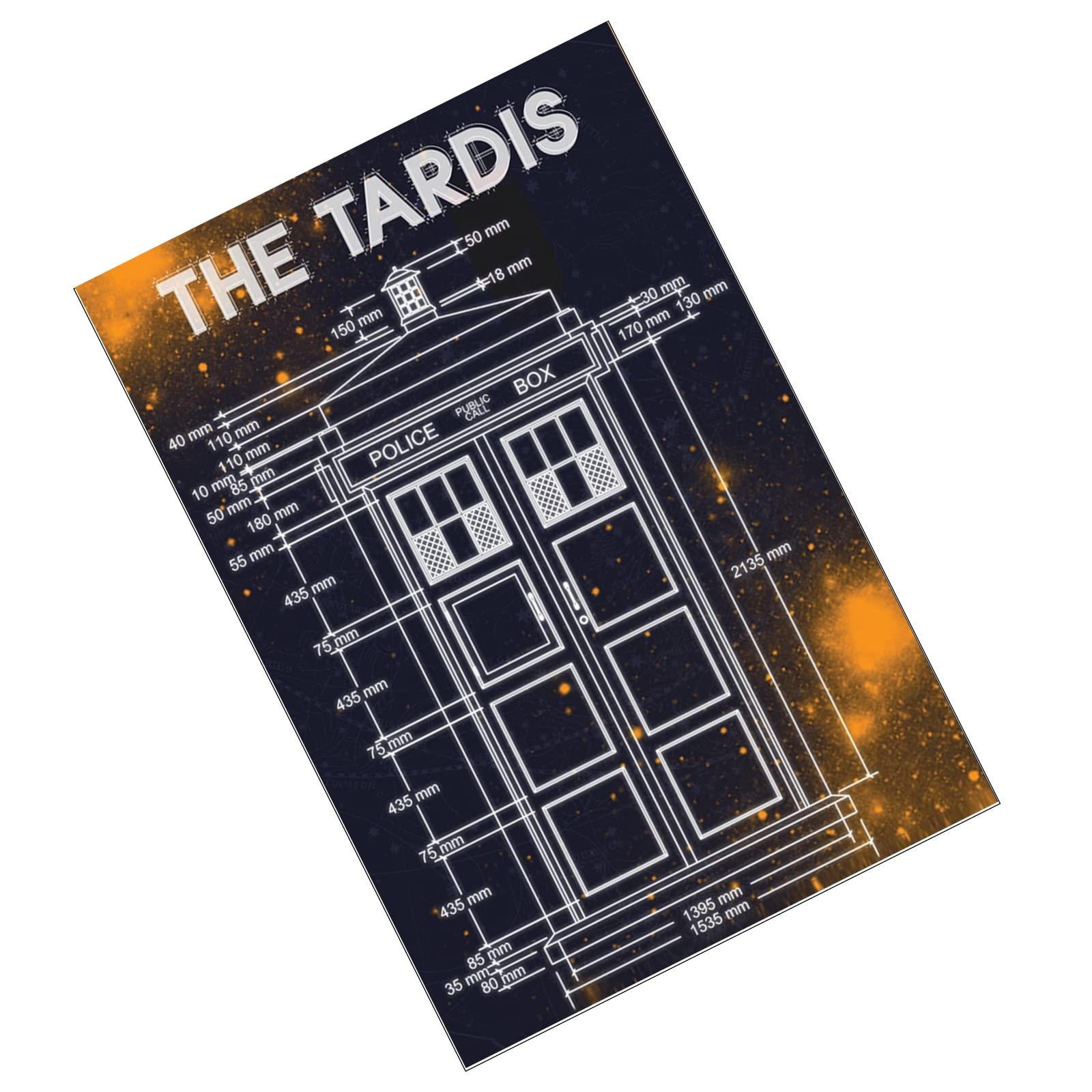 Panneau Imprimable Tardis Starry Night Painting Tardis Doctor Who