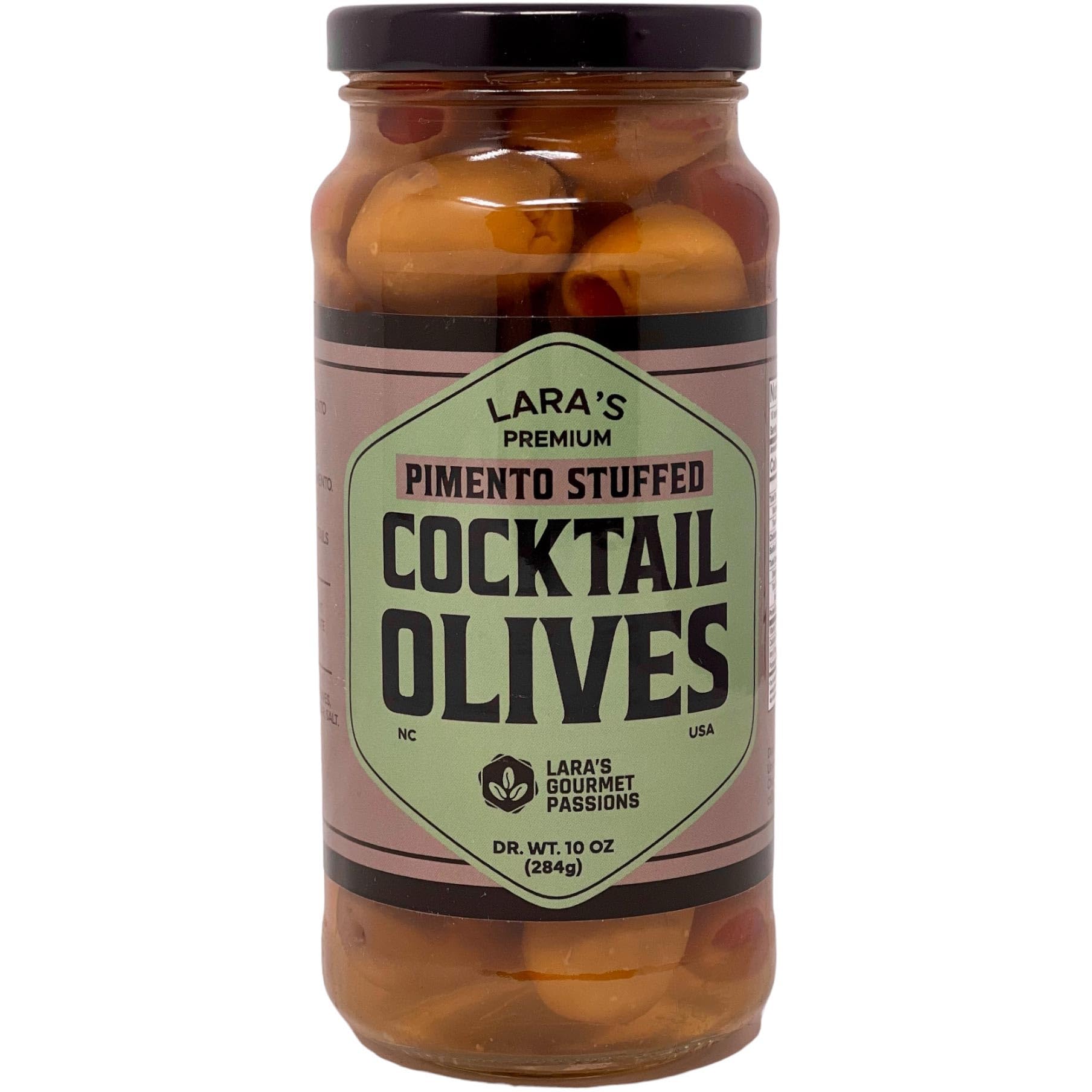 Amazon.com : Lara's Premium Pimento Stuffed Cocktail Olives – Hand ...