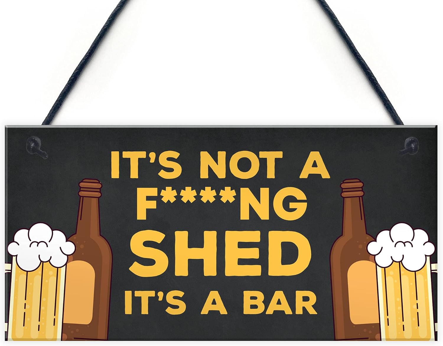 Funny Home Bar Sign RUDE Witty Cheeky Joke Man Cave Pub Garage Sign ...