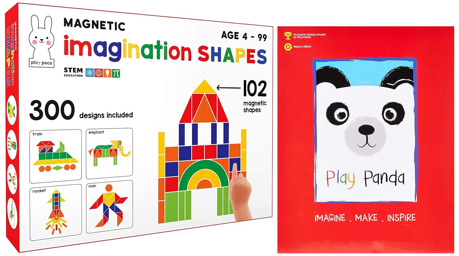 Buy Magnetic Imagination Shapes - with 102 Magnetic Shapes & 1 to 50 ...