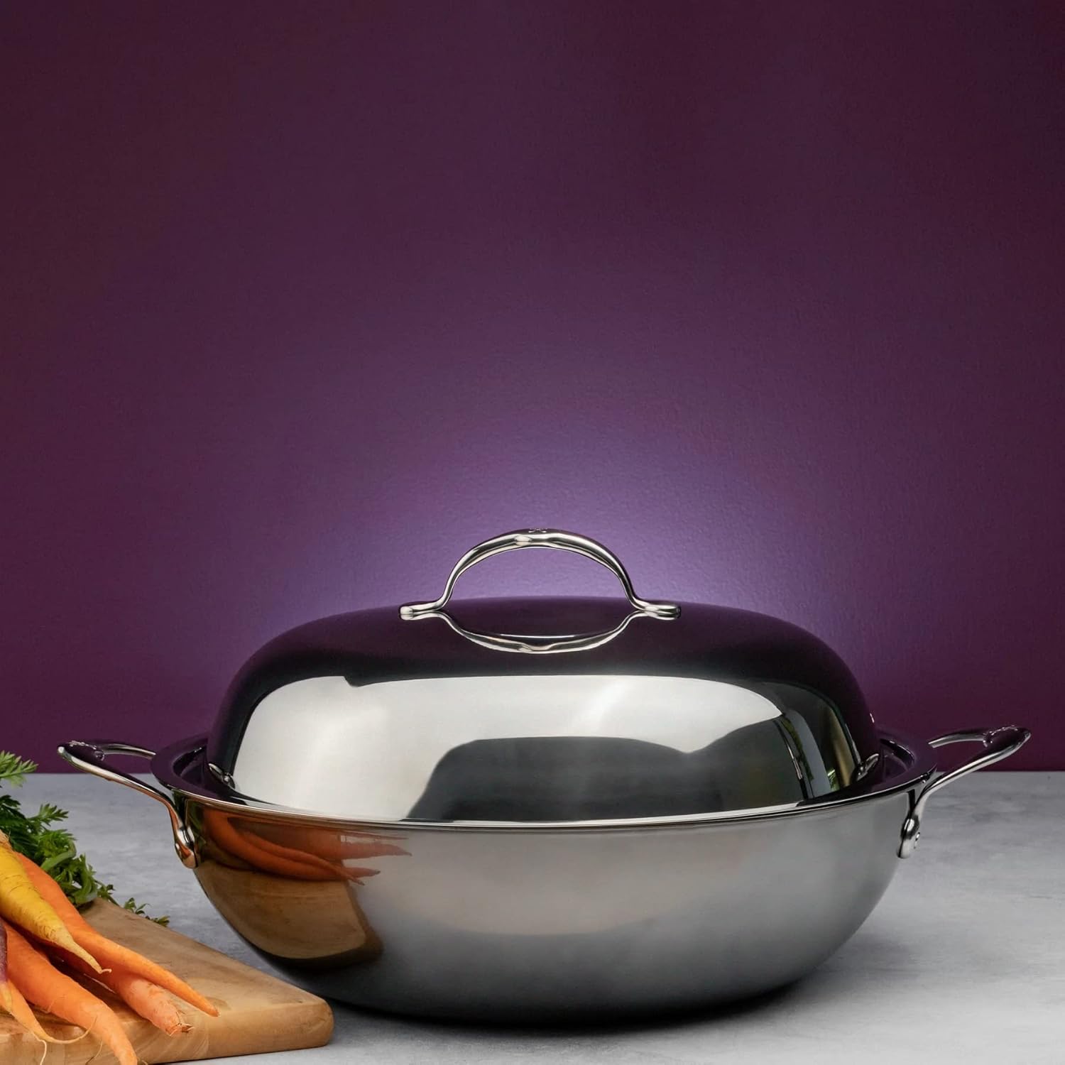 Hestan – NanoBond Collection – Wok de titanio de acero inoxidable, 14 ...