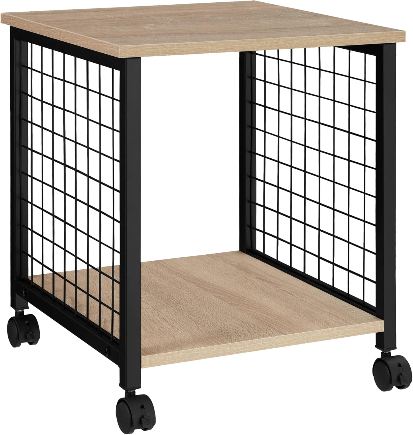 TecTake rolling side table Gary | Square end table on castors with ...