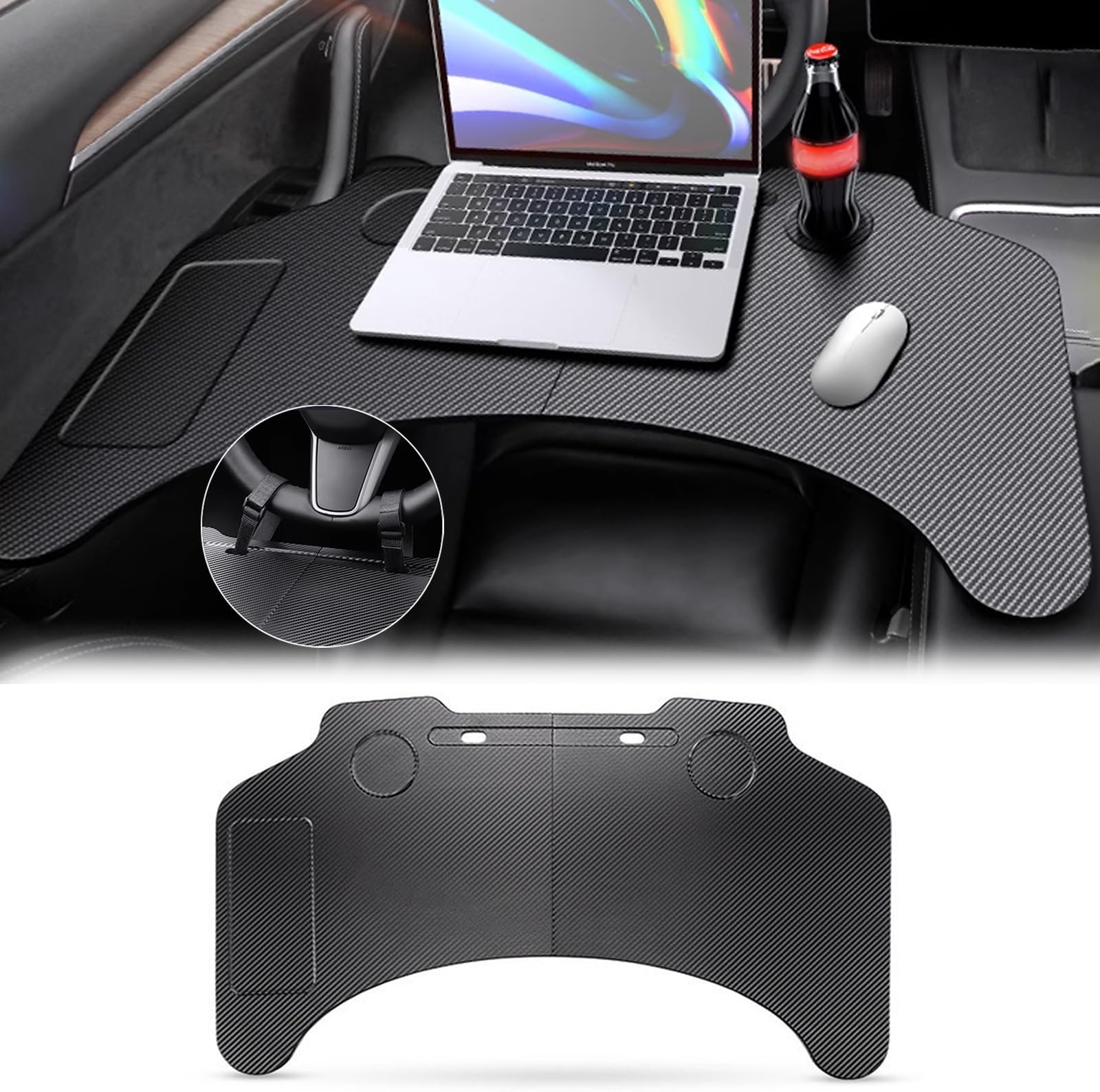 Amazon.com: Ronsoile Car Laptop Desk, 2025 Upgraded Foldable Car Tray ...