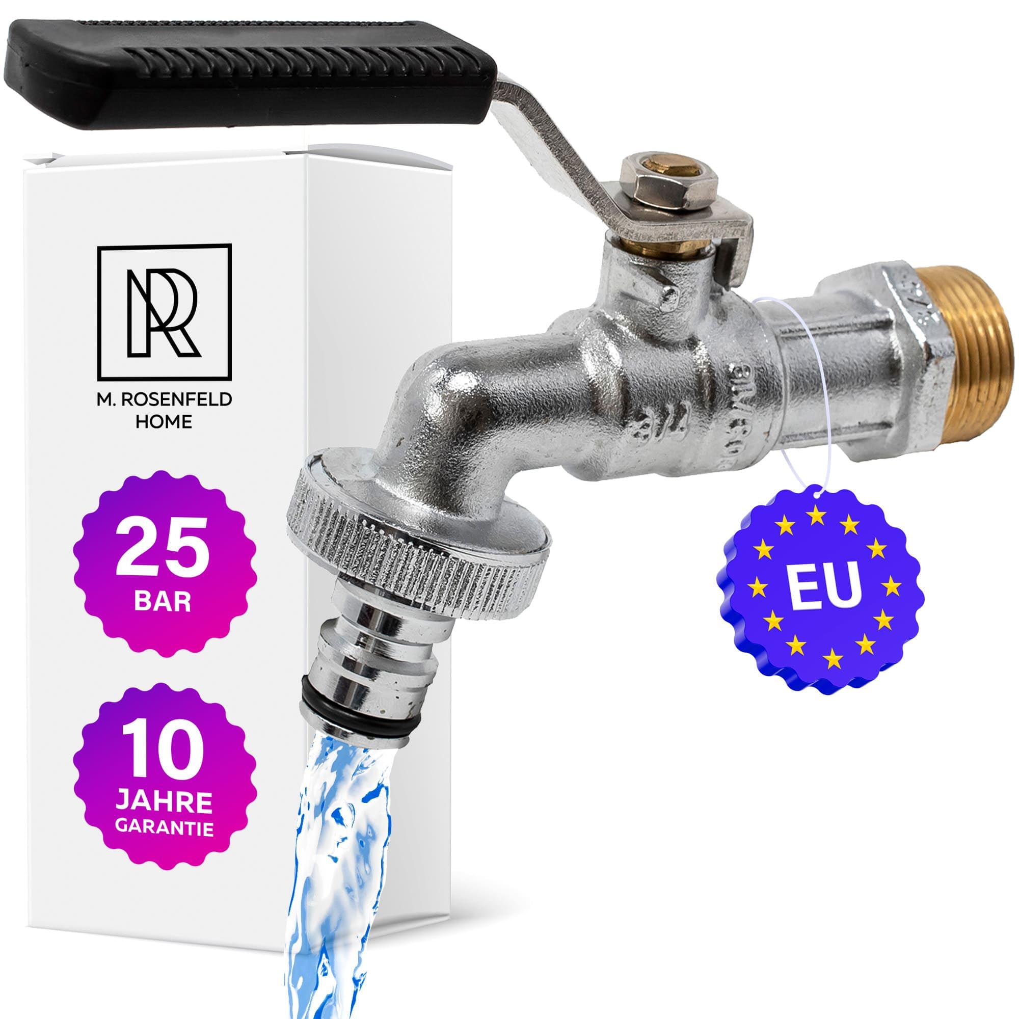 M. ROSENFELD HOME Frost-proof ball outlet valve, 1/2 inch to 3/4 inch ...