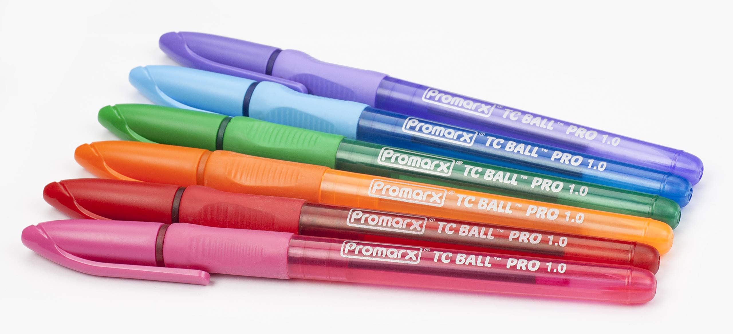 Amazon.com : Promarx TC Ball Stick Pens, Medium Point, Red Ink, 10 ...