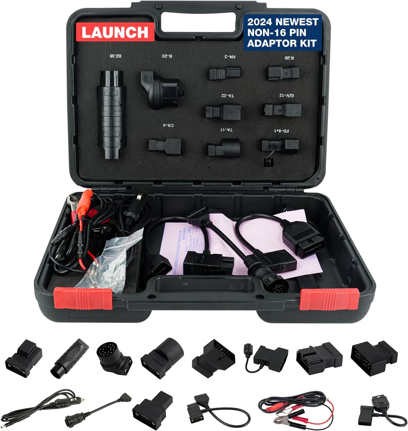 Amazon.com: LAUNCH Non-16 Pin Adapter Kit Work for LAUNCH CRP919E BT ...
