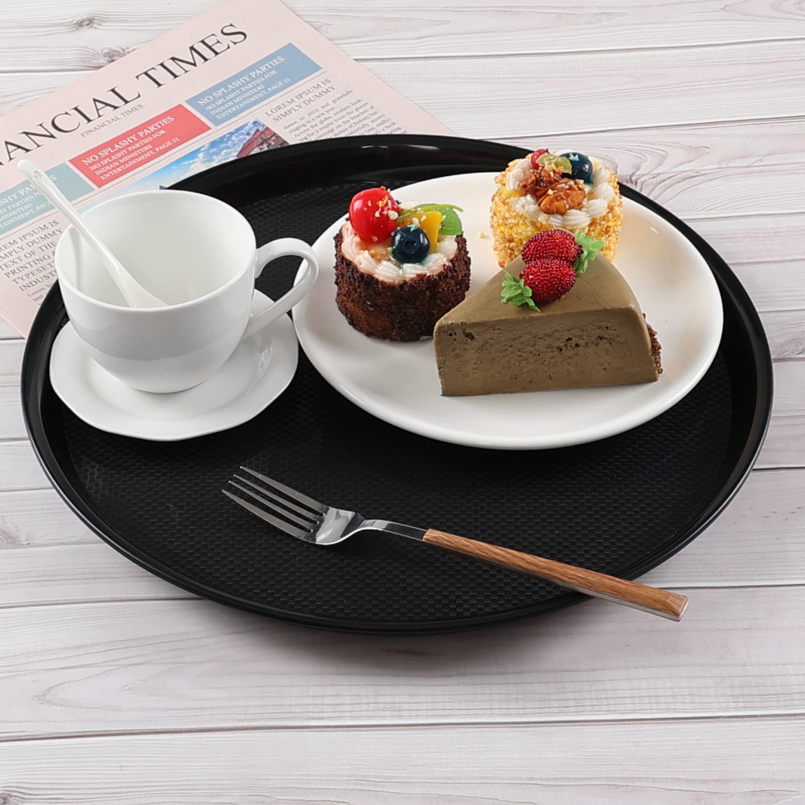 Snapklik.com : Pekky Set Of 4 Plastic Round Food Trays For Serving