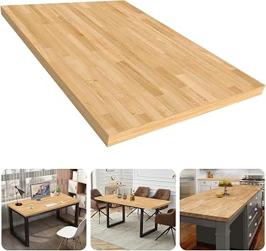 Amazon.com: Butcher Block Countertop Table Top - Unfinished Solid Wood ...