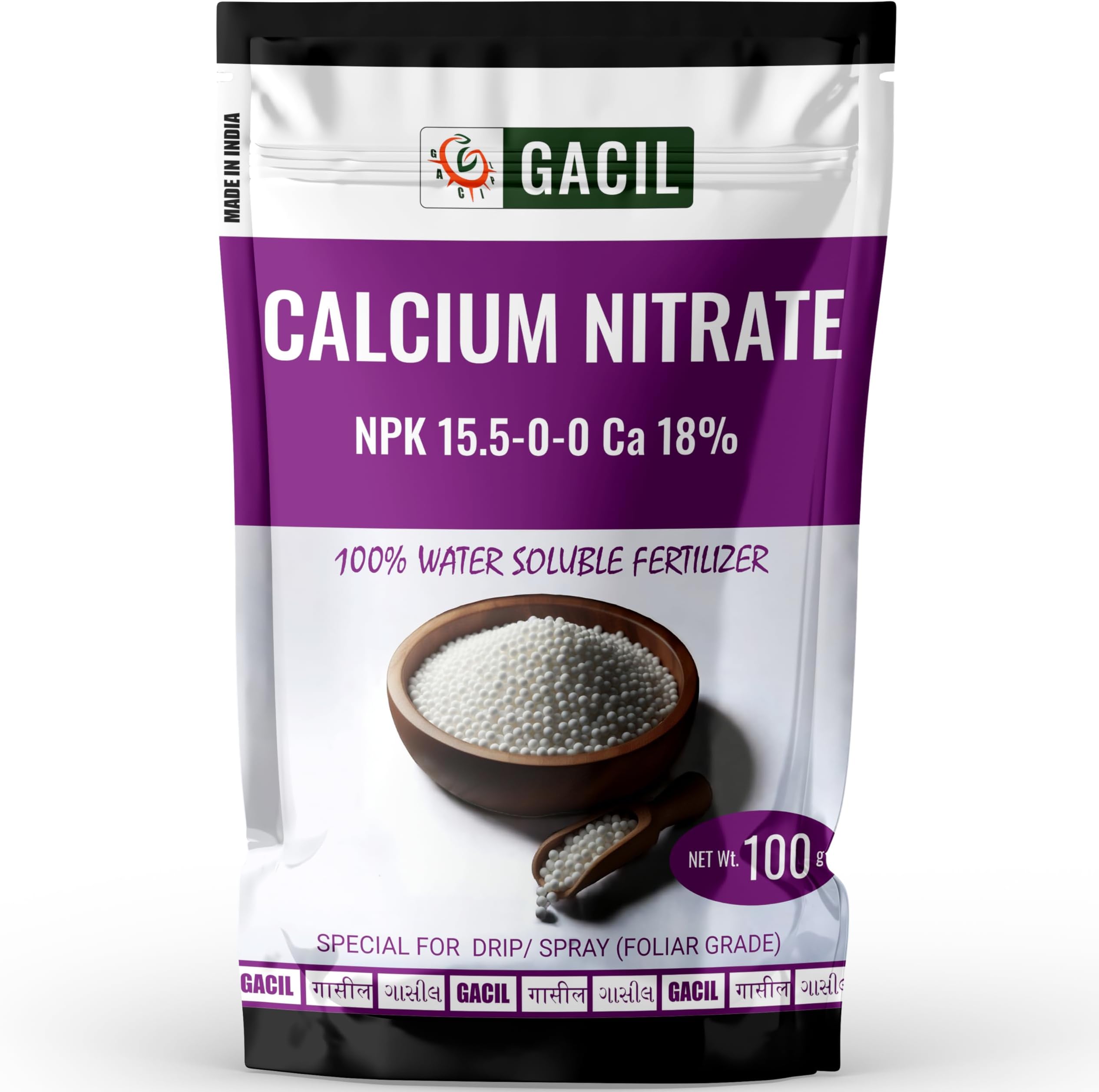 GACIL® Calcium Nitrate NPK 15-0-0 + Ca 18% Fertilizer for Plants Growth ...