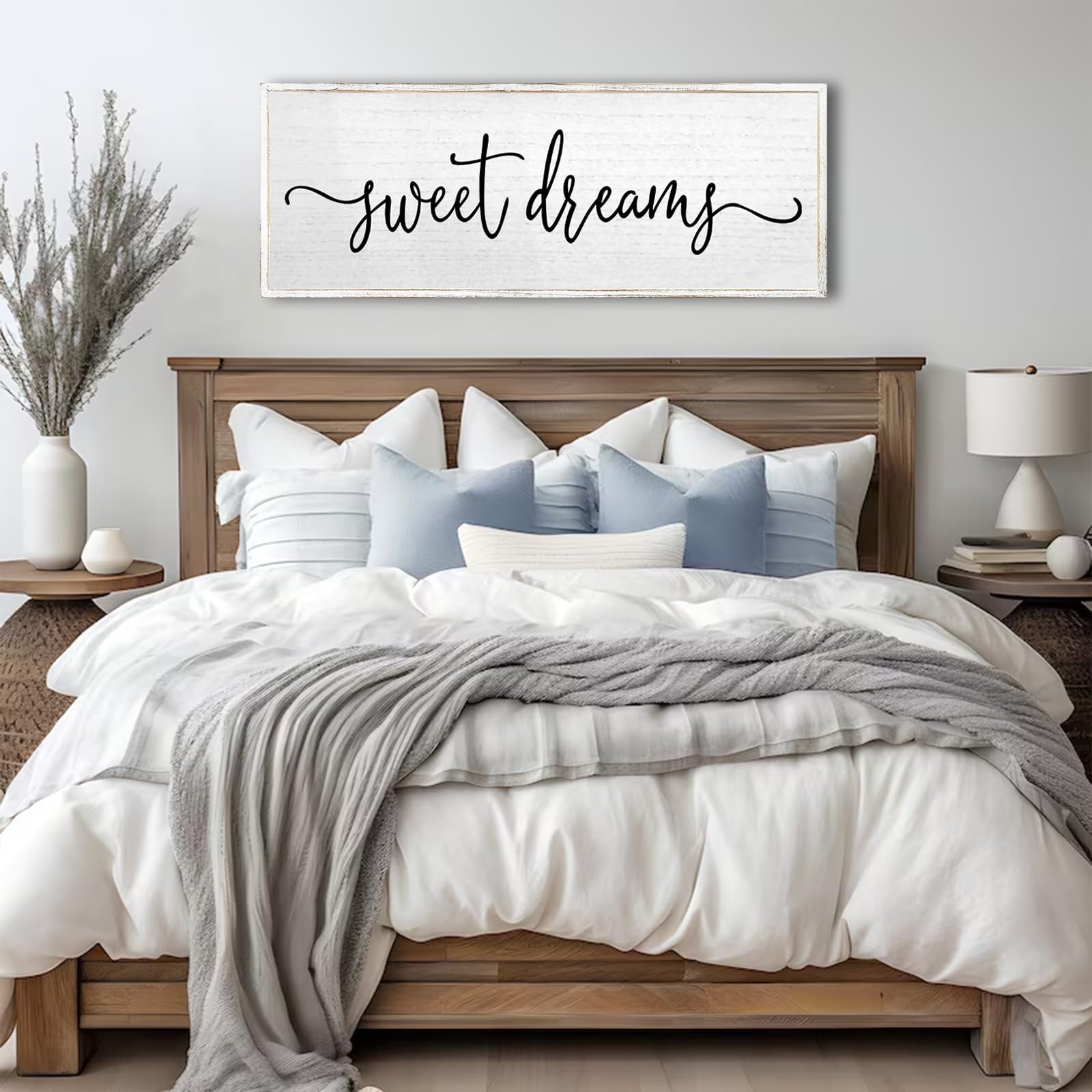Amazon.com : Set of 3 Framed Sweet Dreams Signs in Farmhouse Style ...