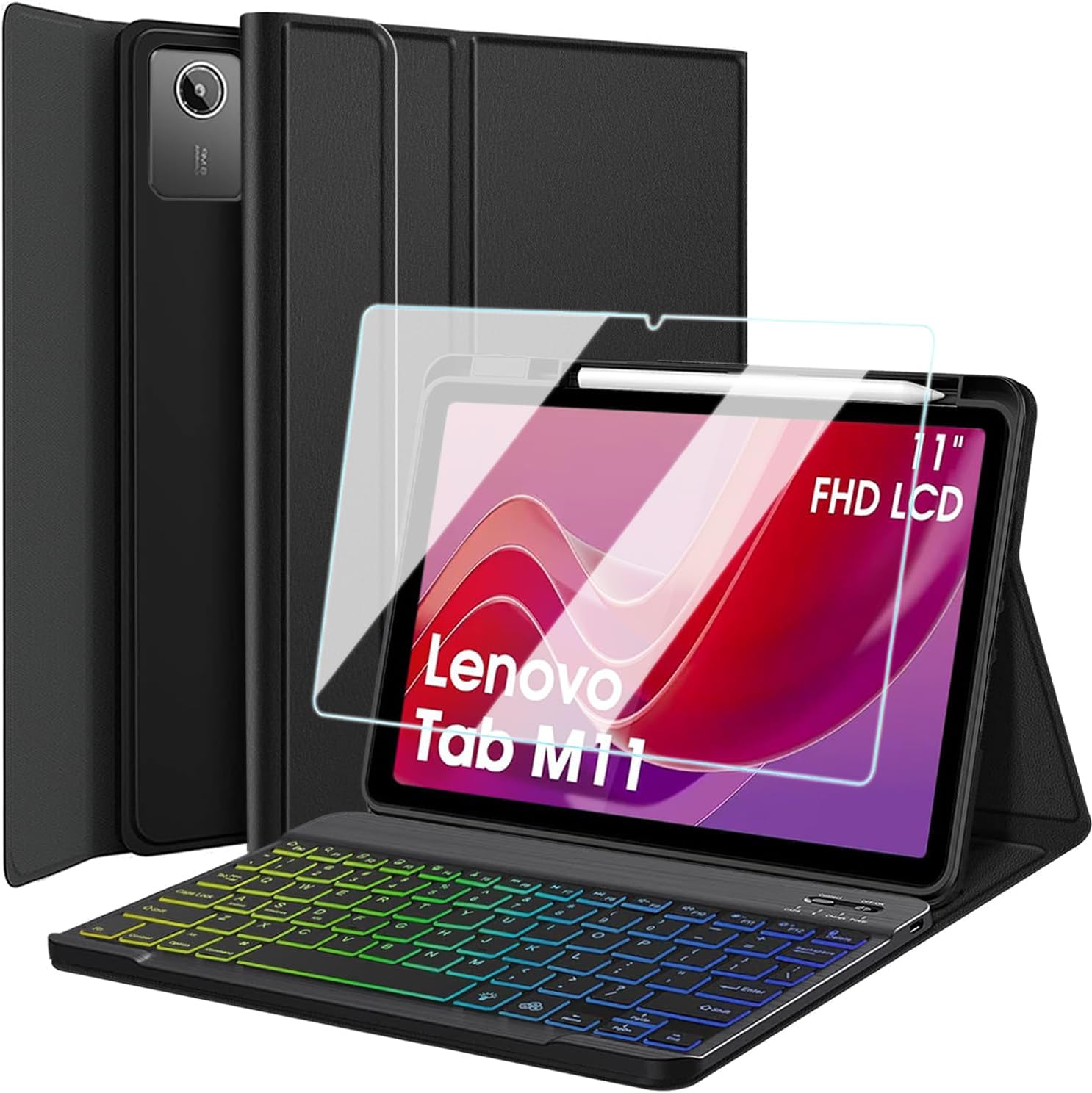 Amazon.com: DKAHOEE Backlit Touchpad Keyboard Case for Lenovo Tab M11 ...