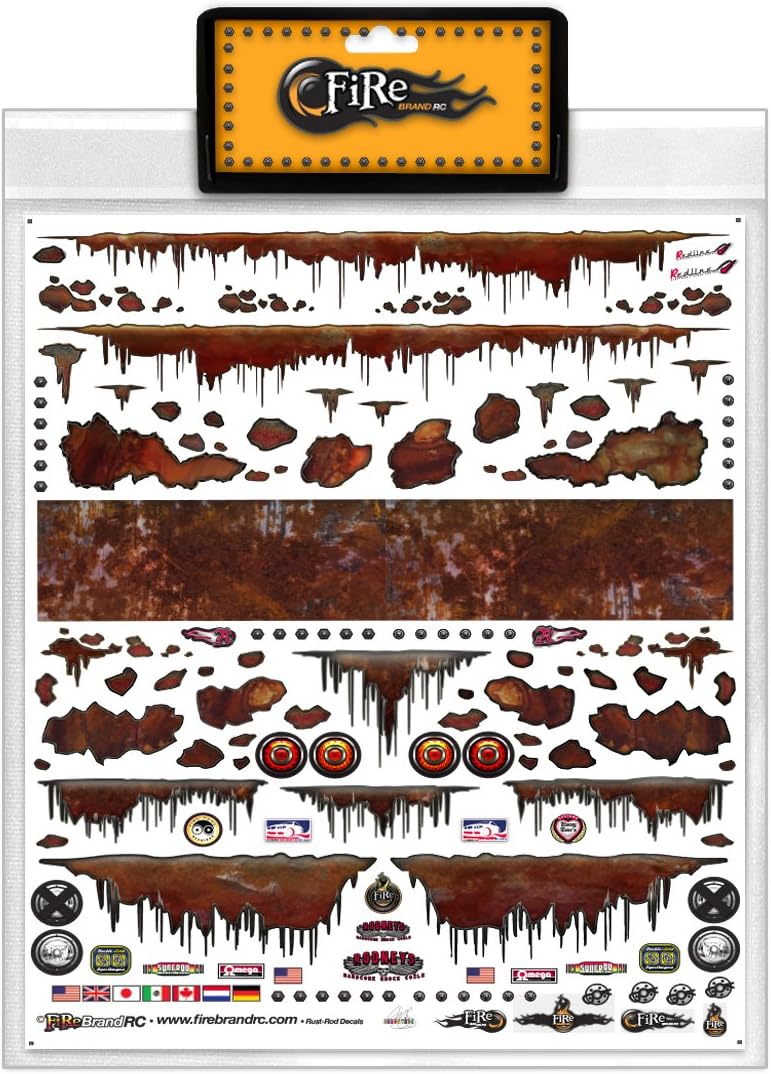 Amazon.com: FireBrand RC • Rust Rod Decal Sheet
