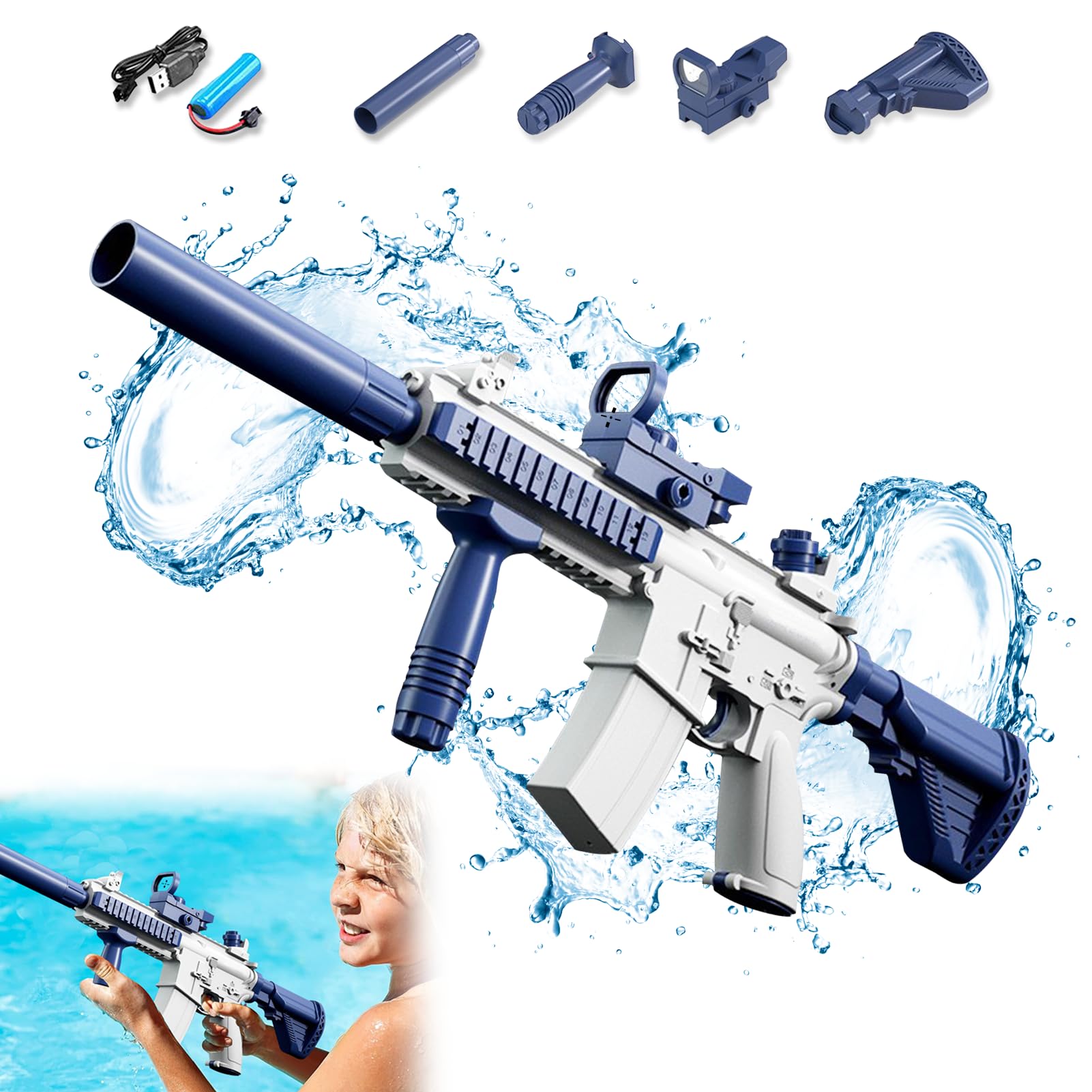 Electric Water Gun,Automatic Water Guns for Children Adults,Electric ...