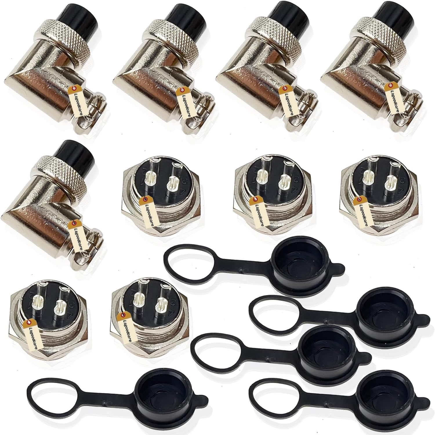 Amazon.com: Lsgoodcare 5Pcs GX16 Elbow Aviation Plug Socket Female 90 ...