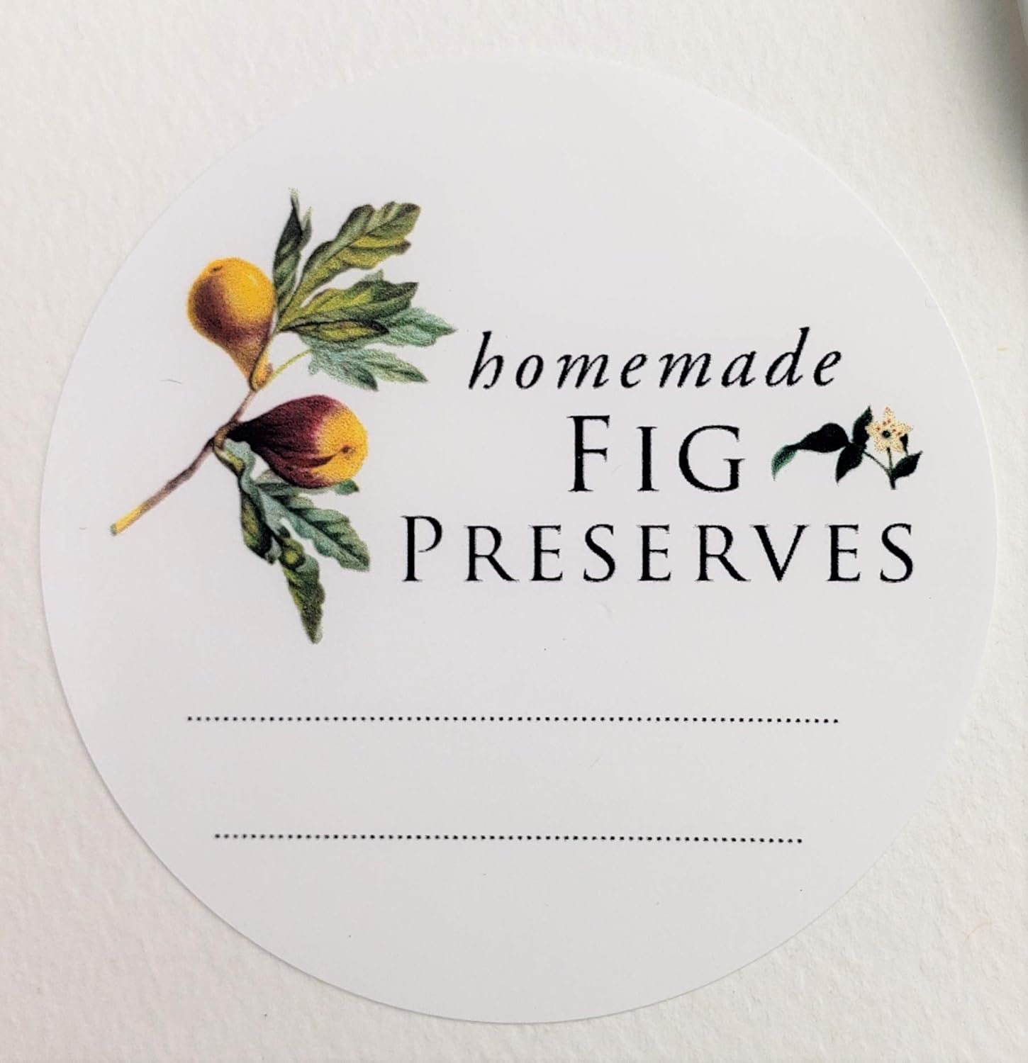 Amazon.com: Homemade FIG Preserves Jam Jelly Mason Jar Labels, 2"Round ...