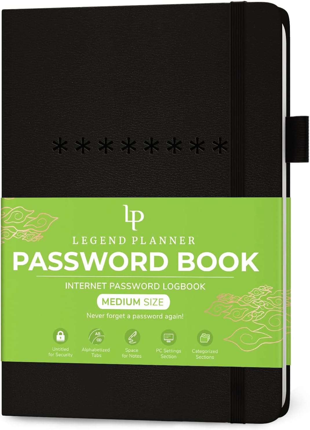 Legend Planner Password Book with Alphabetical tabs. Internet Address ...
