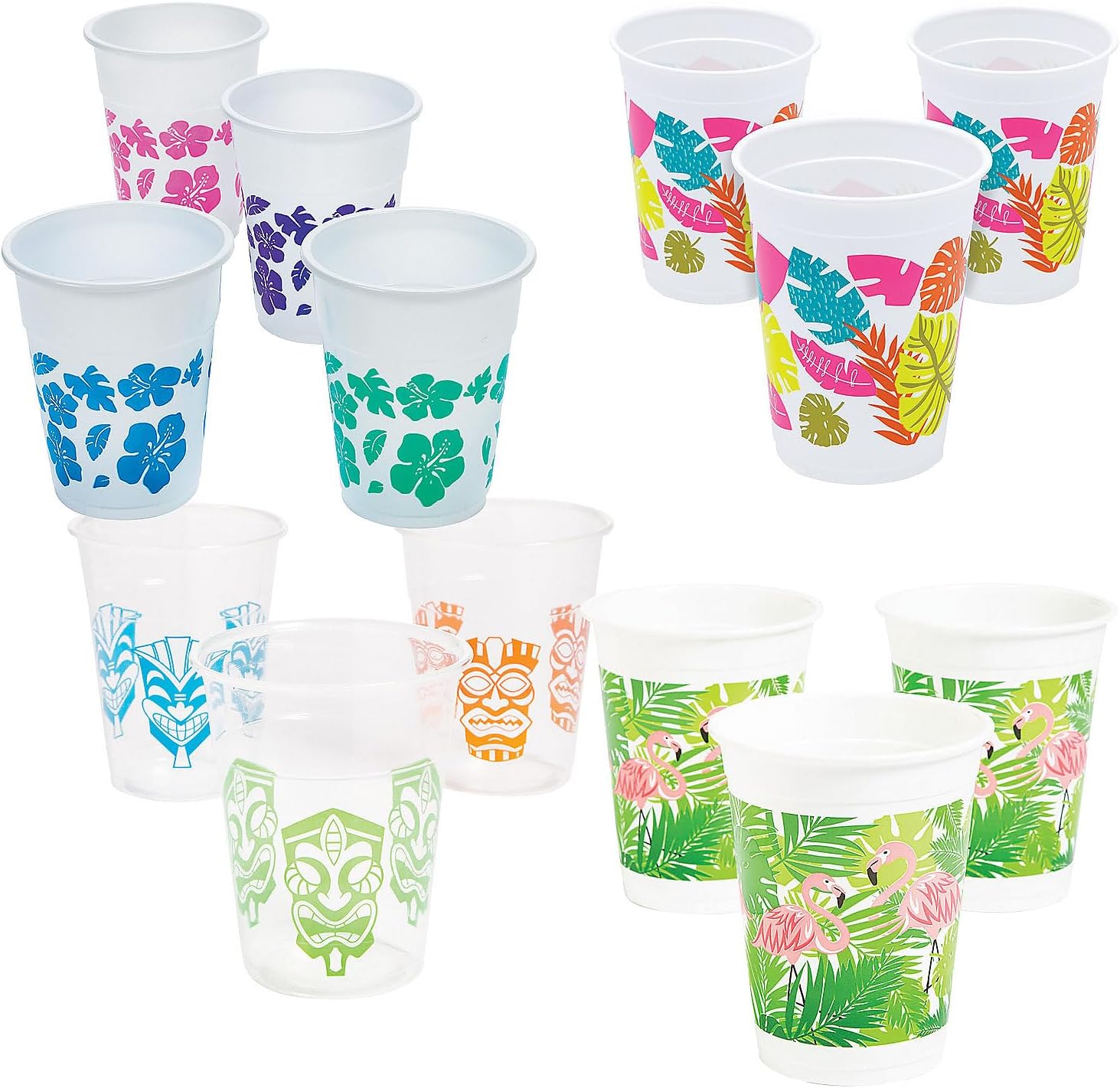 Amazon.com: Fun Express Bulk 250 Pieces Luau Party Cup Assortment Kit ...