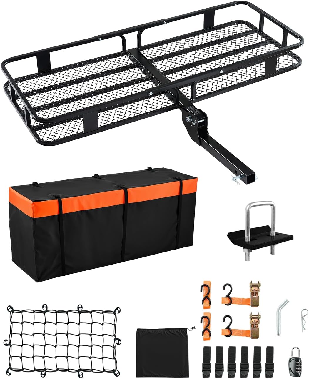 Amazon.com: JEGS Trailer Hitch Cargo Carrier - 500 LBS Capacity Hitch ...