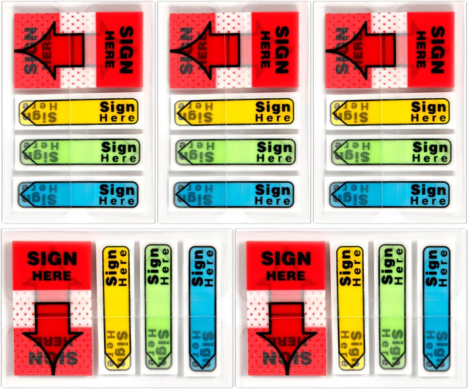 Amazon.com: Post-it 684SHVA Message Flags Value-Pak, Sign Here, 240/PK ...