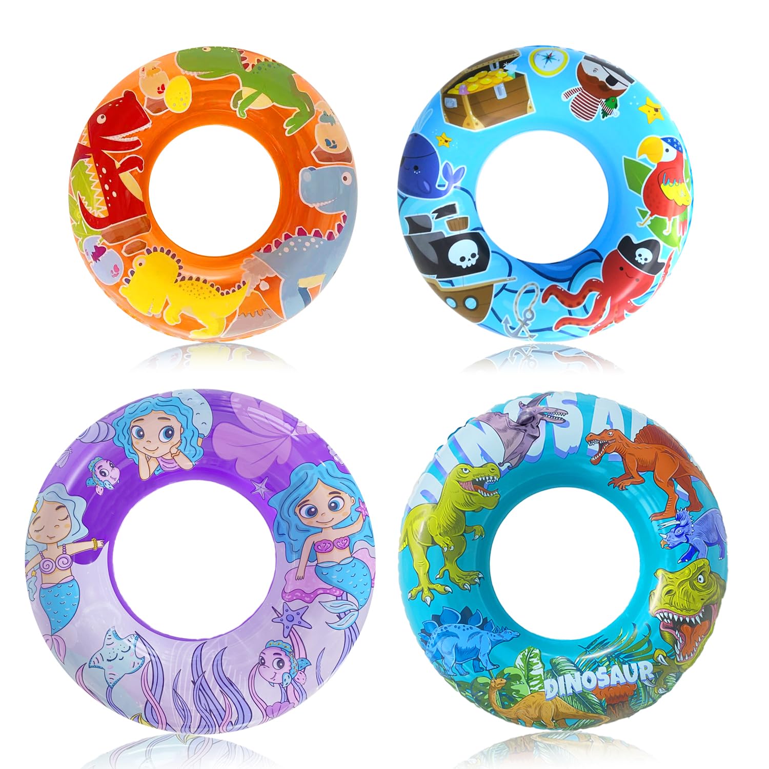 Amazon.com: Quad Pack Inflatable Pool Floats Kids- 36" & 24" Pool ...