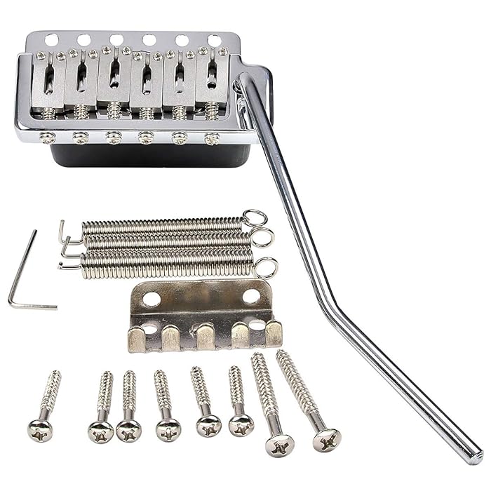 Buy Wilkinson WVPC-SB 54mm Stainless Steel Saddles 6-Hole Guitar ...