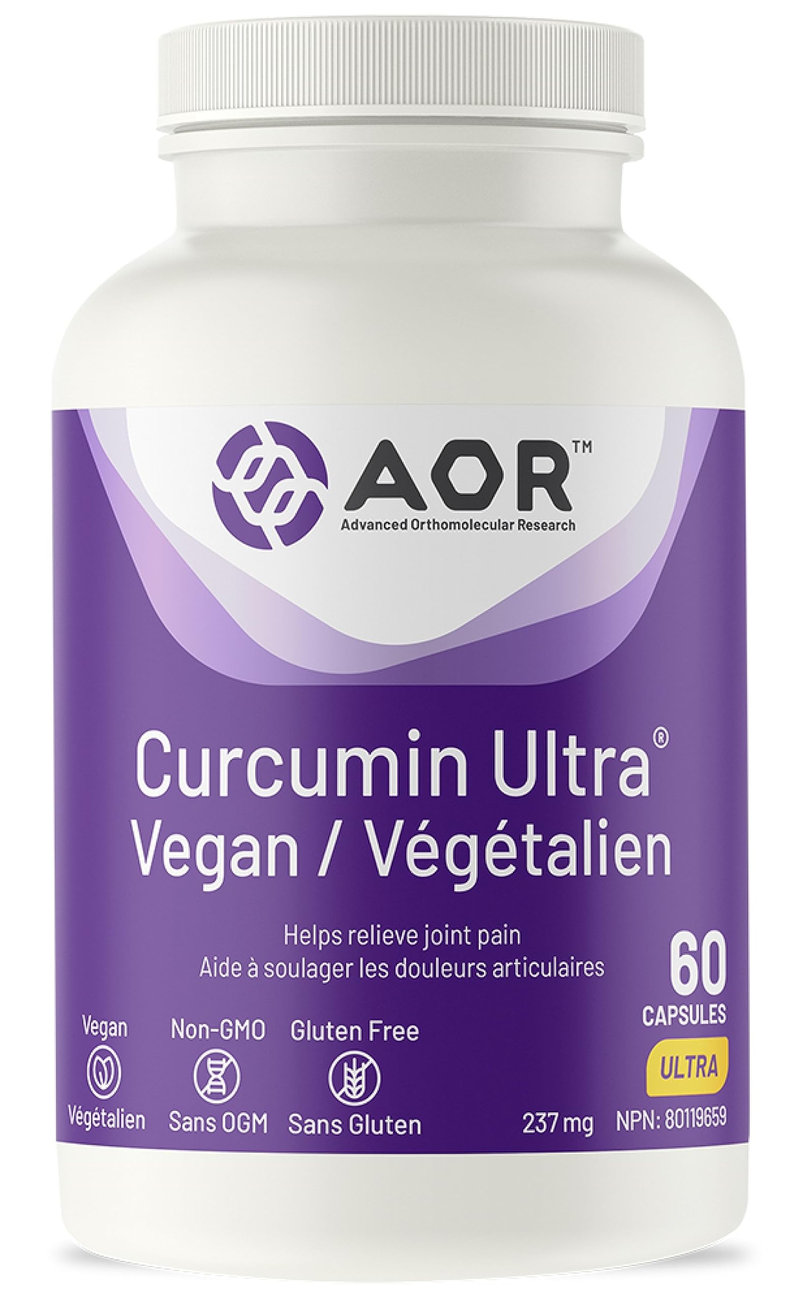 AOR Curcumin Ultra Vegan, 60 Capsules, 30-Day Supply - Turmeric ...