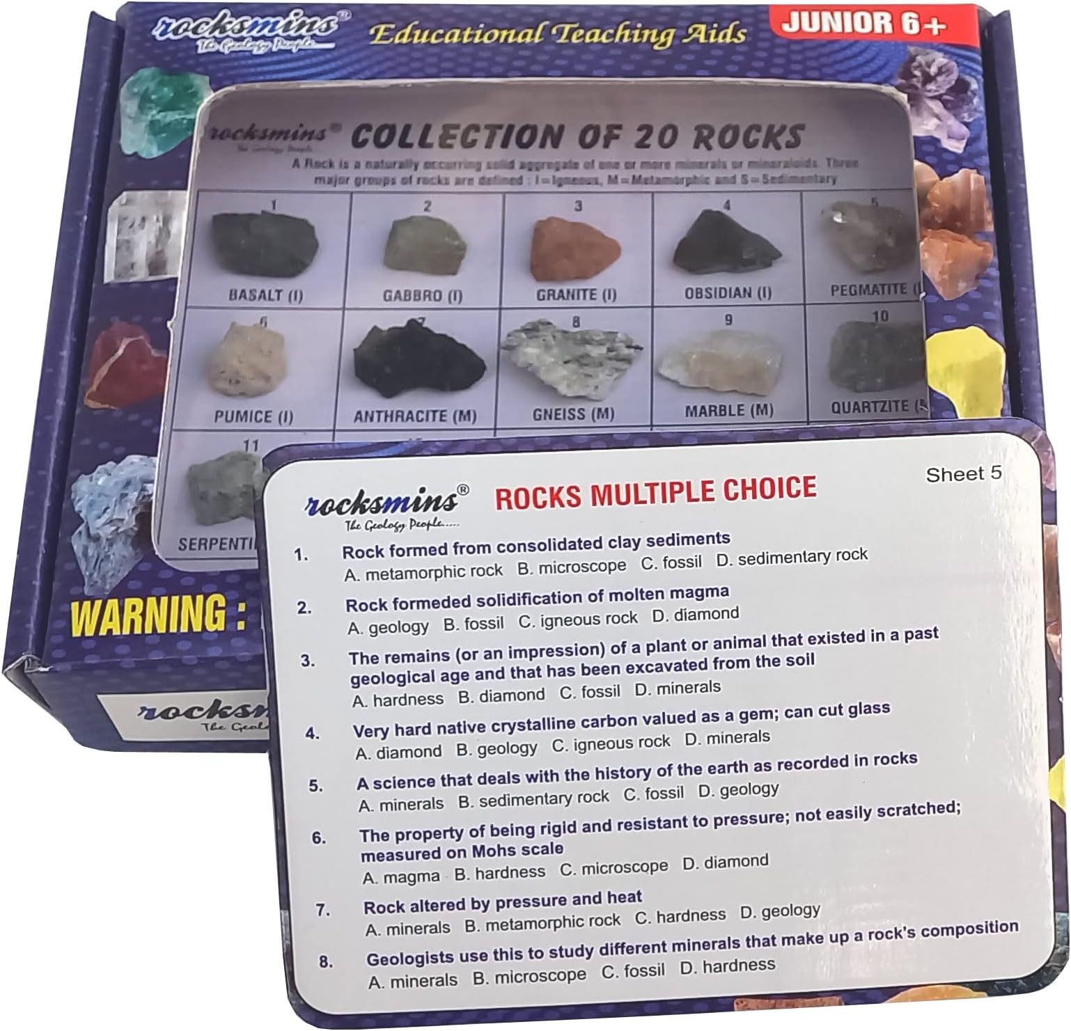 Buy ROCKSMINS RO20WM Rocks Collection Set of 20 School Education ...